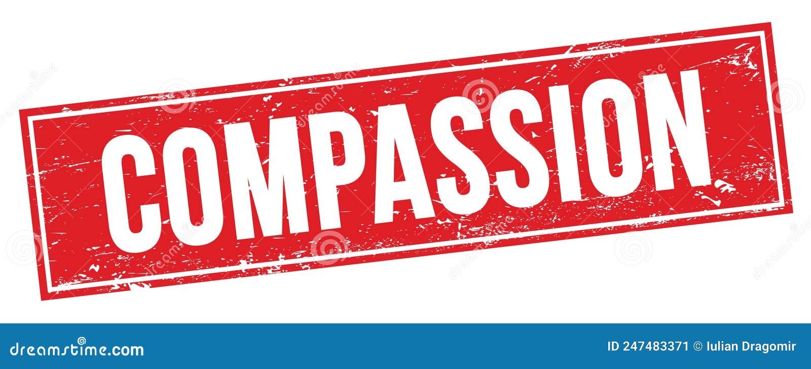 COMPASSION Text on Red Grungy Rectangle Stamp Stock Illustration ...