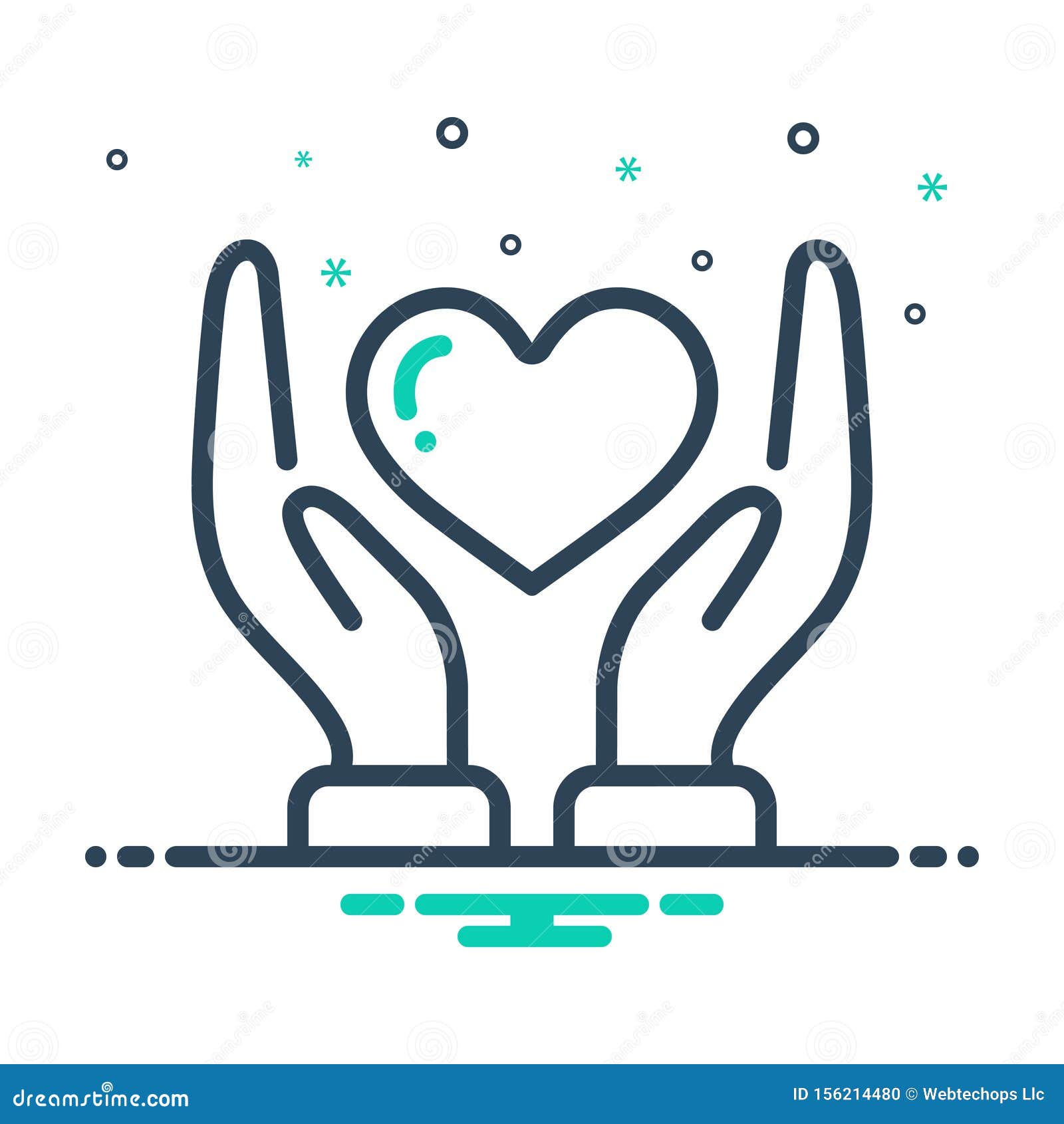 Black Mix Icon for Compassionate, Merciful and Kindly Stock ...