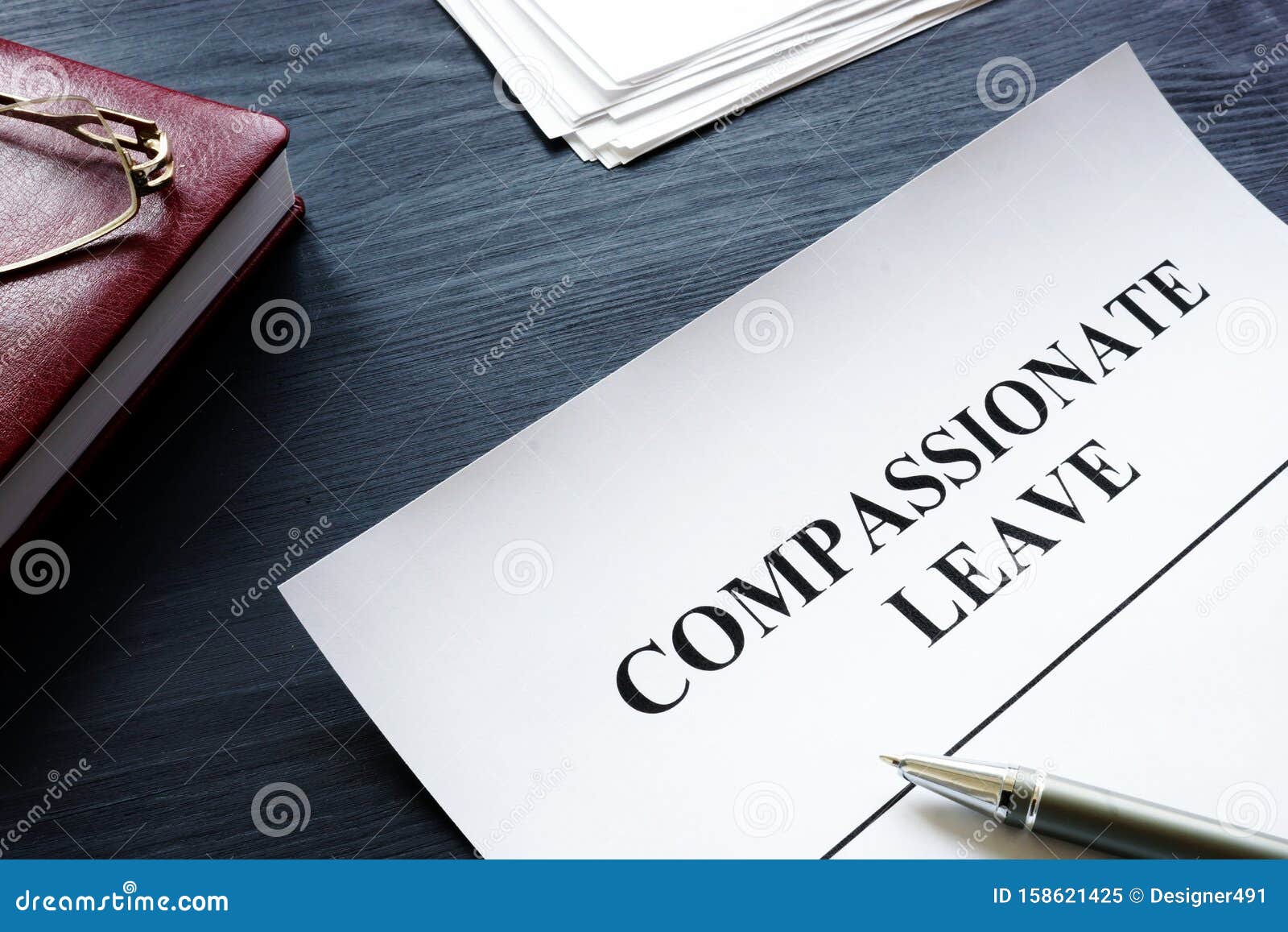 Compassionate Leave Request Form with Pen Stock Image - Image of fmla ...