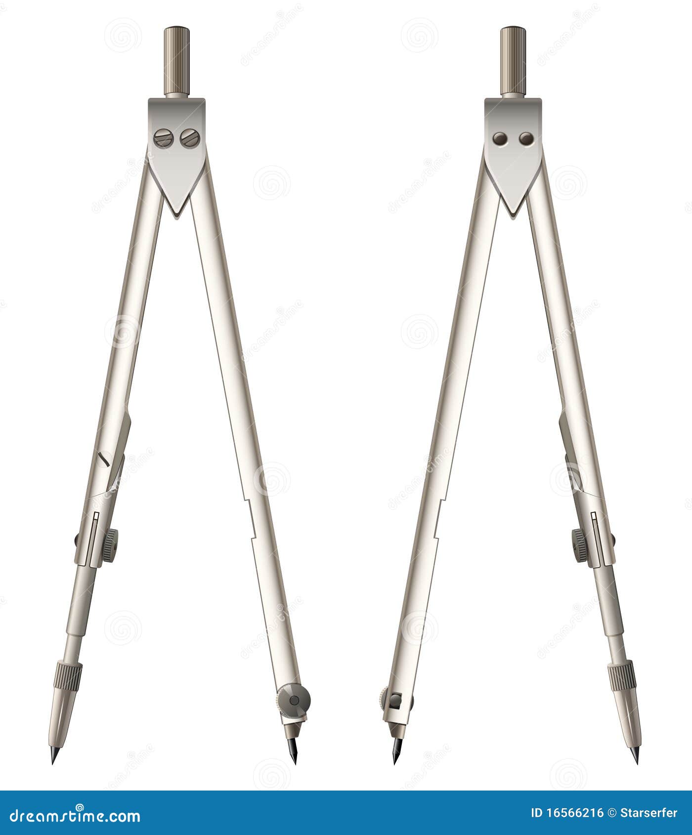 Compasso de desenho ilustração do vetor. Ilustração de isolado - 16566216