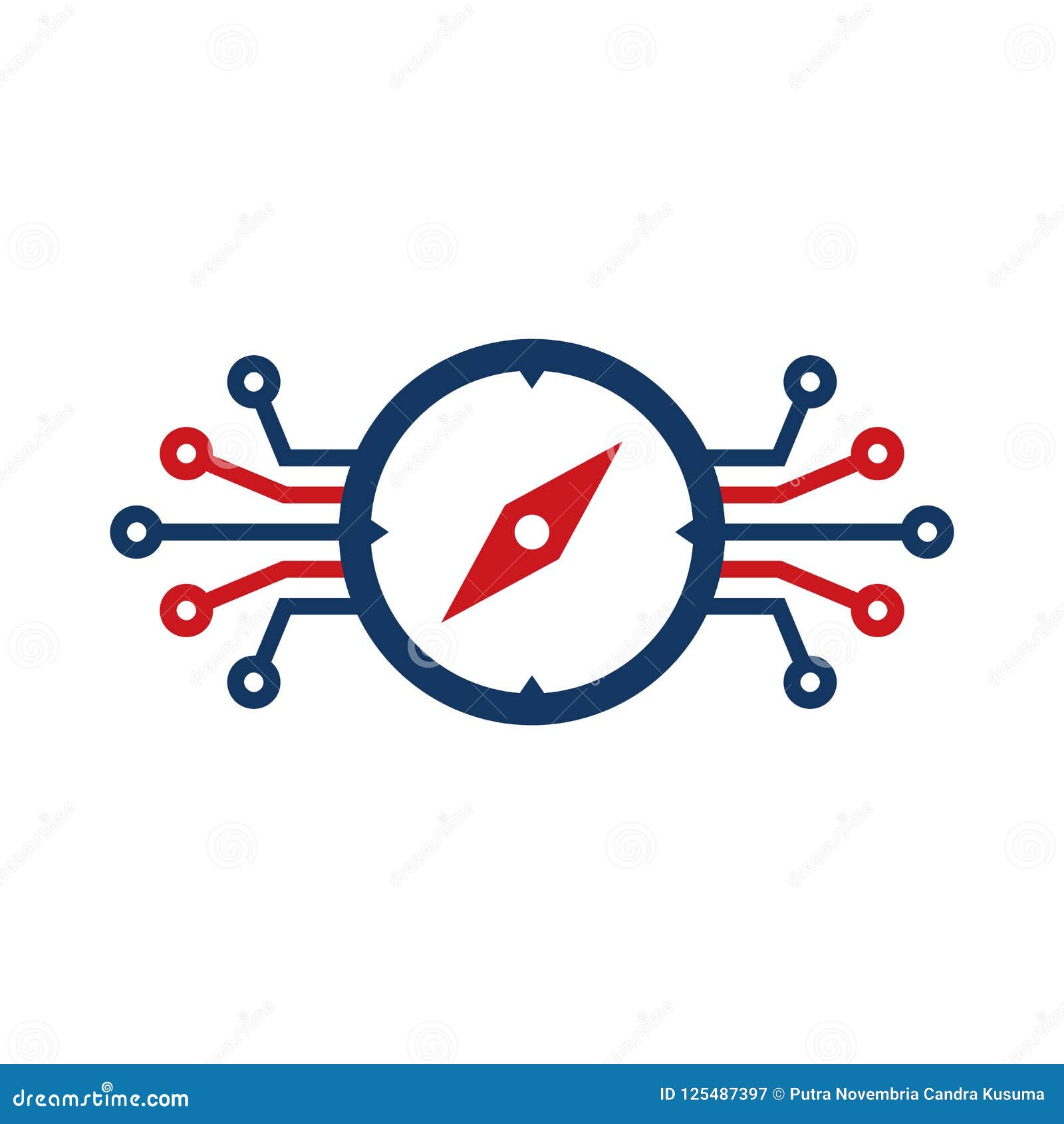 Compasso Digital Logo Icon Design Ilustração do Vetor - Ilustração de ...