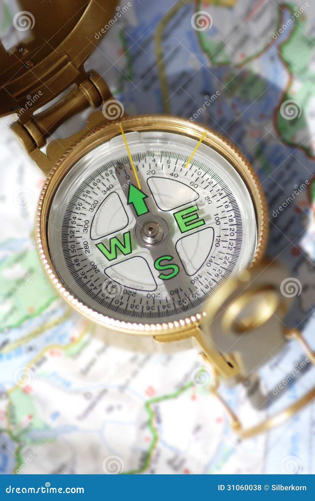 Compasso e mapa foto de stock. Imagem de compasso, leste - 31060038