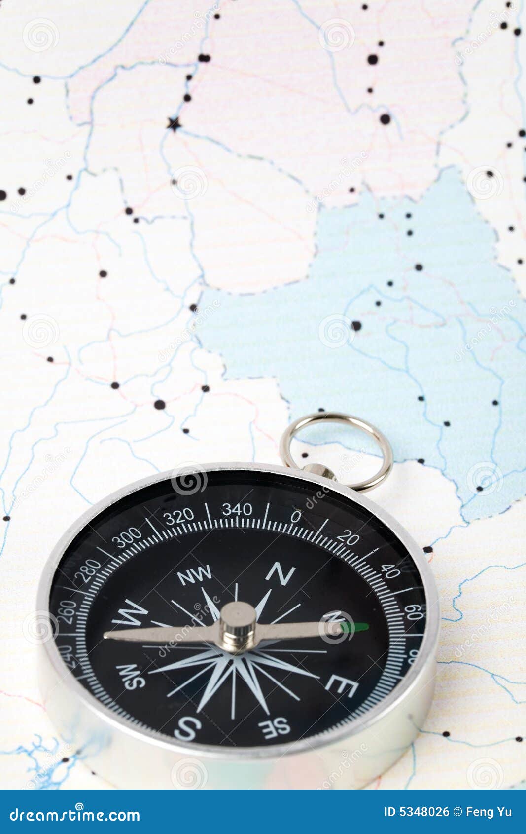 Compasso e mapa foto de stock. Imagem de mapa, viagem - 5348026