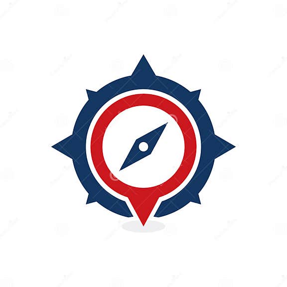 Compasso Logo Icon Design Do Ponto Ilustração do Vetor - Ilustração de ...