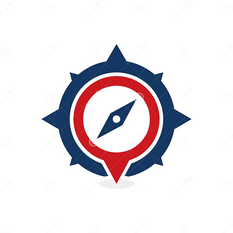 Compasso Logo Icon Design Do Ponto Ilustração do Vetor - Ilustração de ...