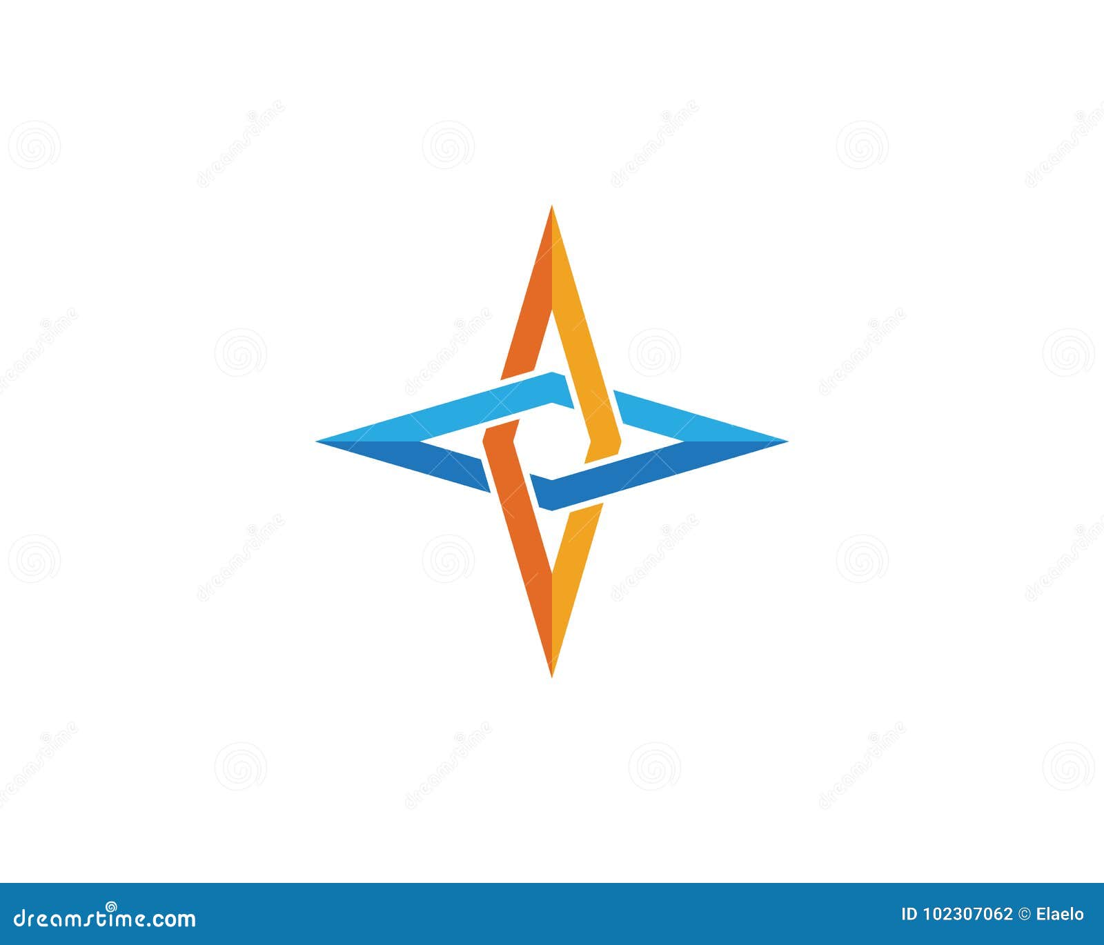 Compasso Logo Template ilustração do vetor. Ilustração de marinha ...