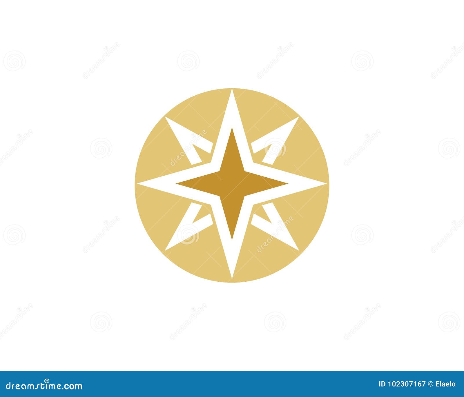 Compasso Logo Template ilustração do vetor. Ilustração de vetor - 102307167