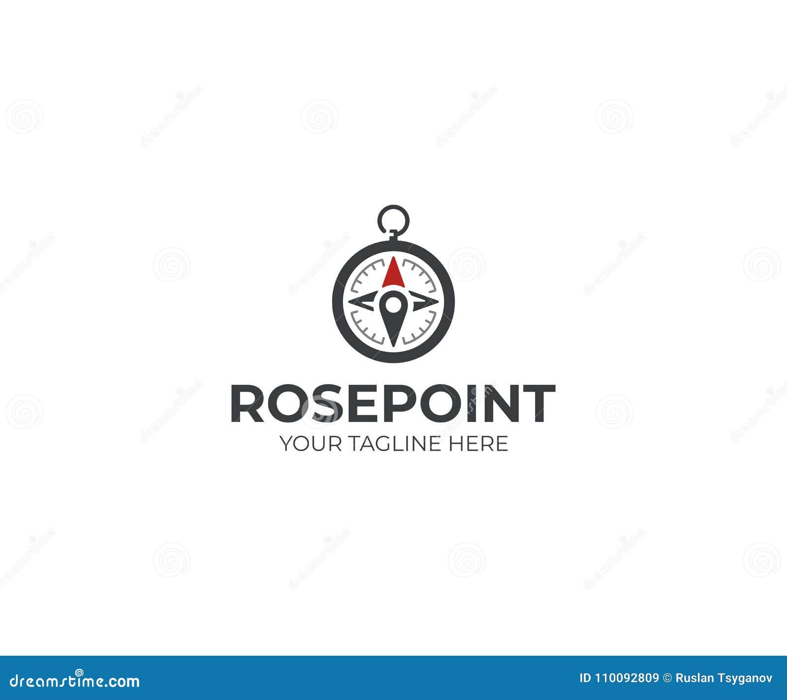 Compasso Logo Template Vento Cor-de-rosa E Projeto Do Vetor Do Marcador ...