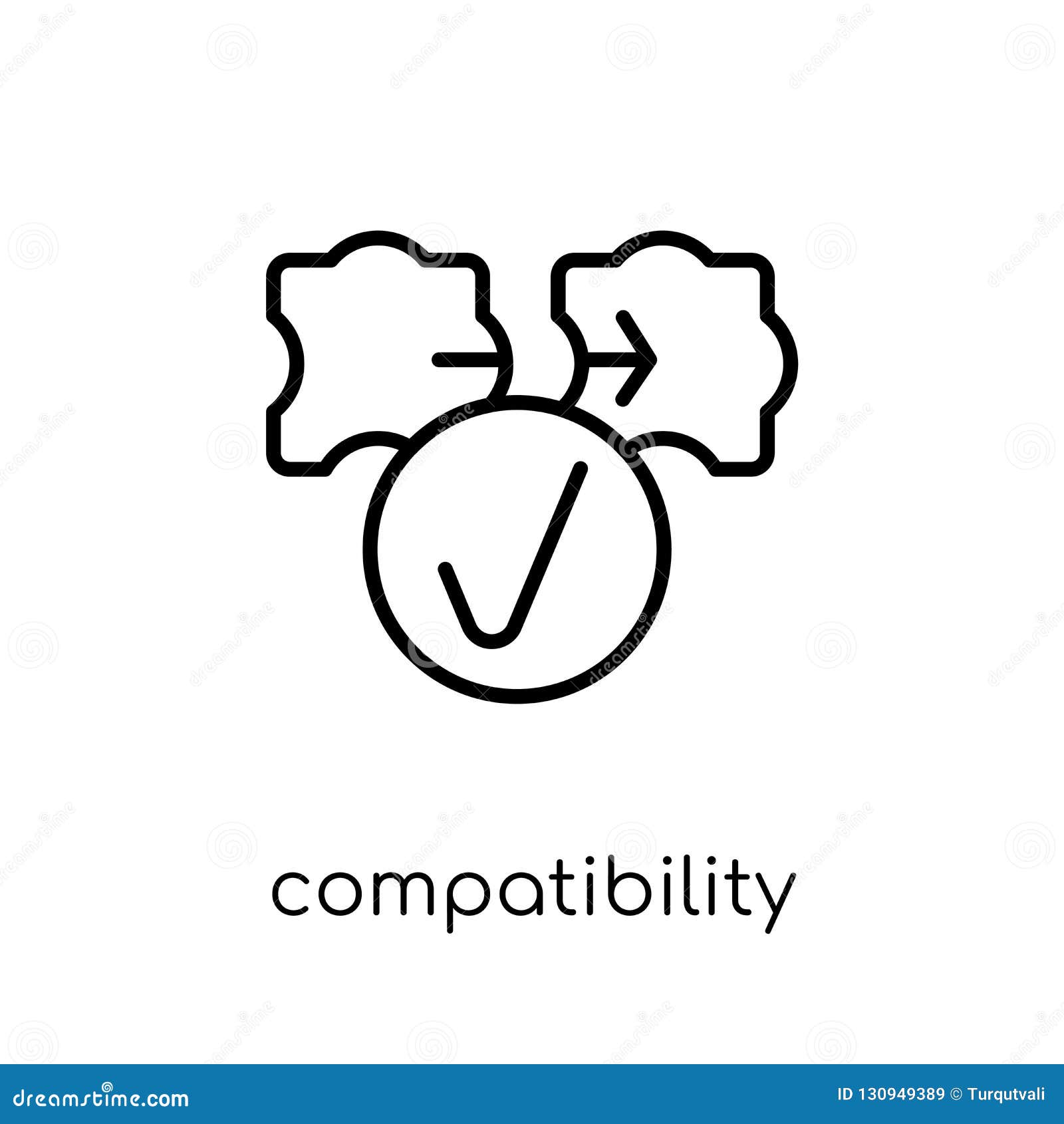 Linear Compatibility Icon From General Outline Collection. Thin Line ...