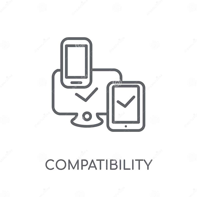Compatibility Linear Icon. Modern Outline Compatibility Logo Con Stock ...