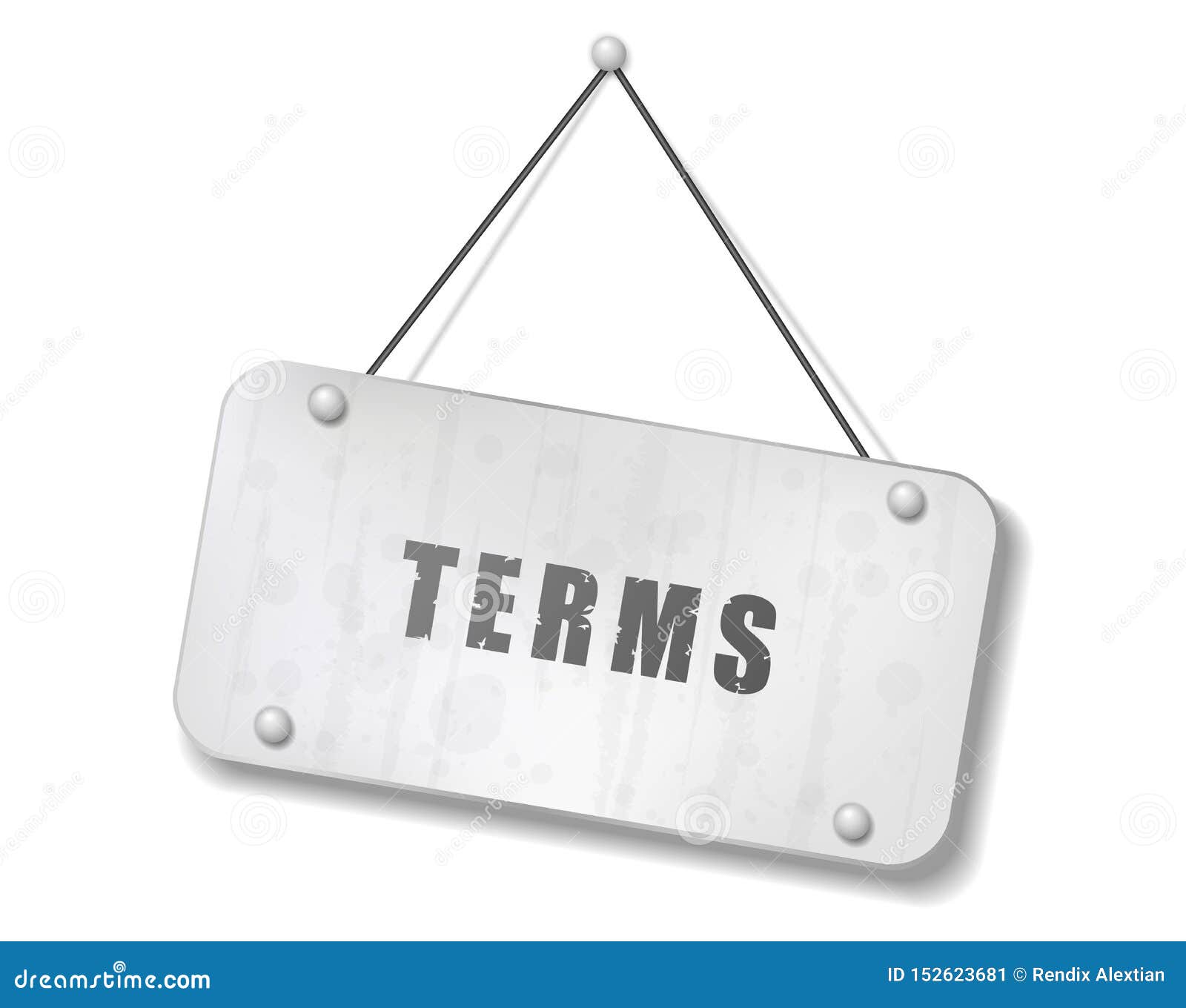 Vintage Old Chrome Sign with Terms Text Stock Vector - Illustration of ...