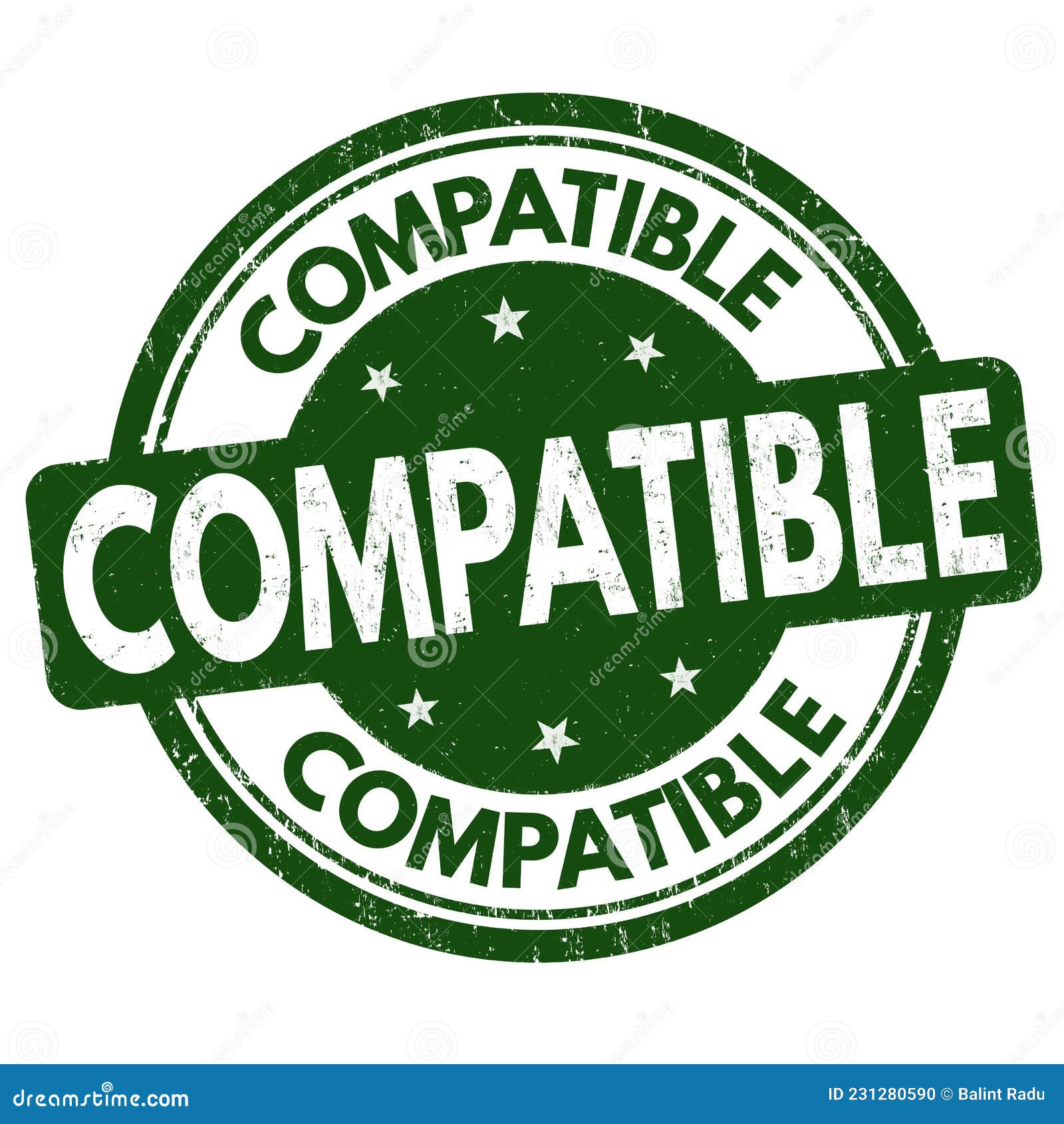 Compatible Grunge Rubber Stamp Stock Vector - Illustration of ...