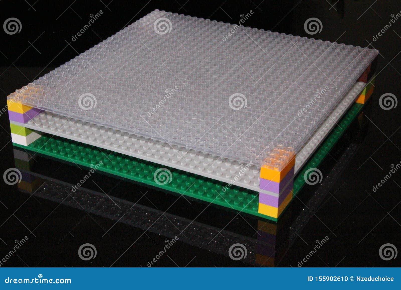 Double Sided Mini Blocks Construction Panel Stock Photo - Image of grey ...