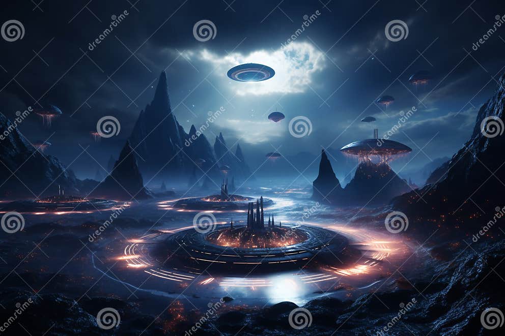 Imaginative Depiction of an Advanced Alien Civilization on a Distant ...