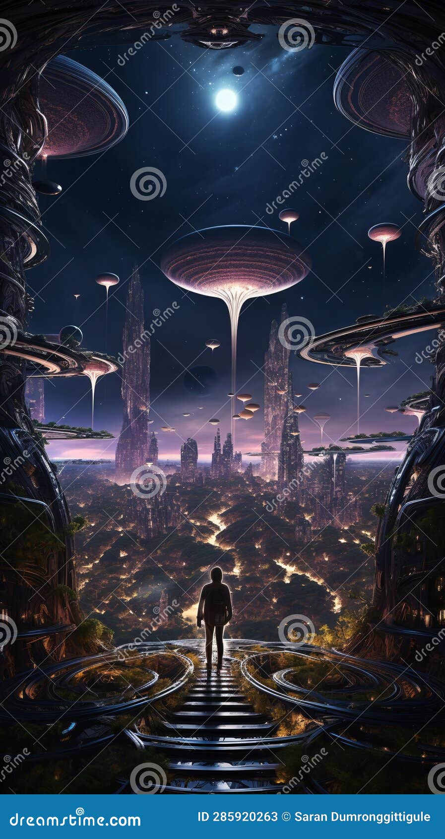 Imaginative Depiction of an Advanced Alien Civilization on a Distant ...