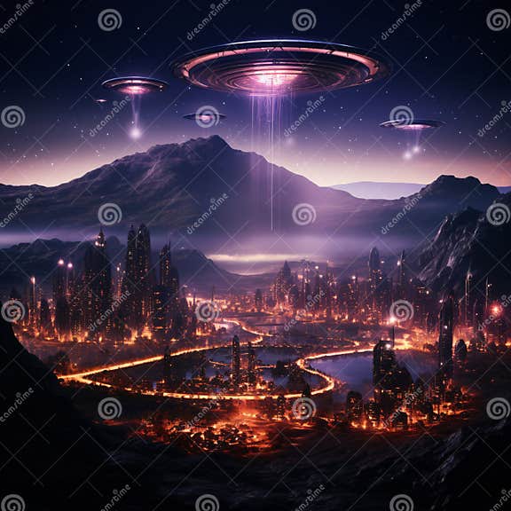 Imaginative Depiction of an Advanced Alien Civilization on a Distant ...