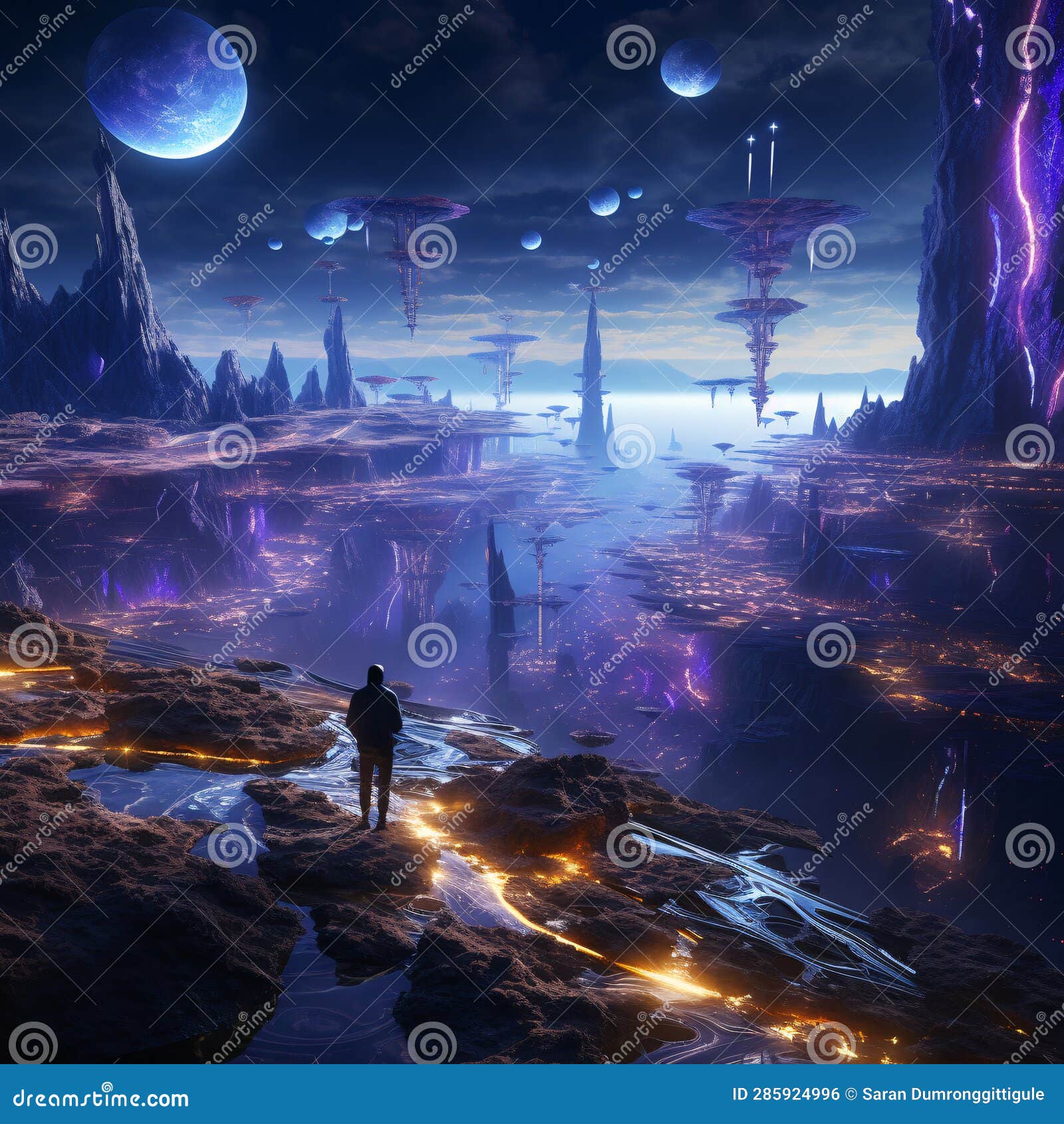 Imaginative Depiction of an Advanced Alien Civilization on a Distant ...