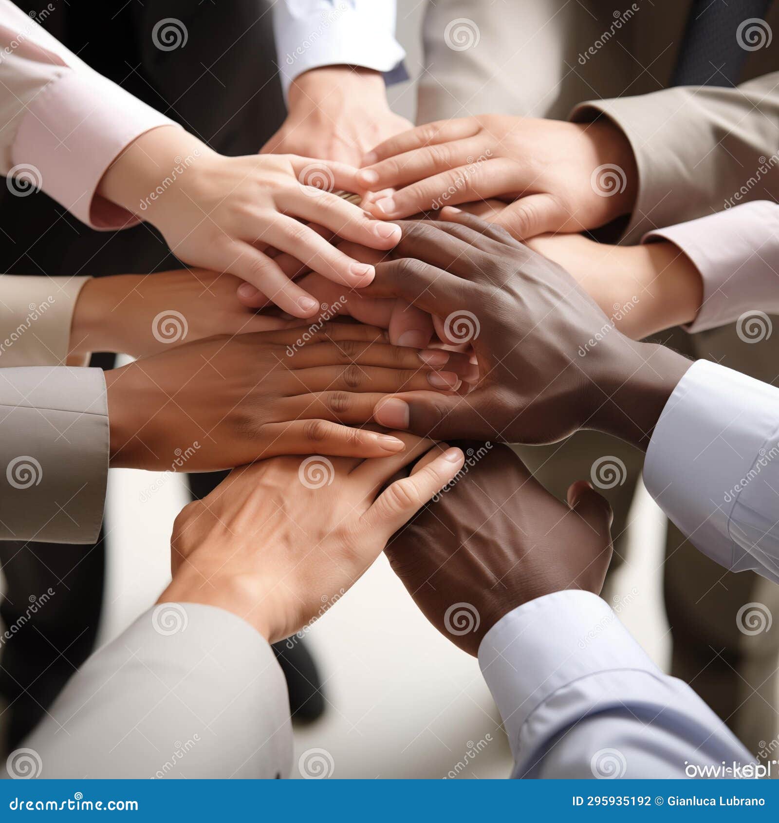 A Group of Hands Comes Together, Symbolizing Unity, Collaboration, and ...