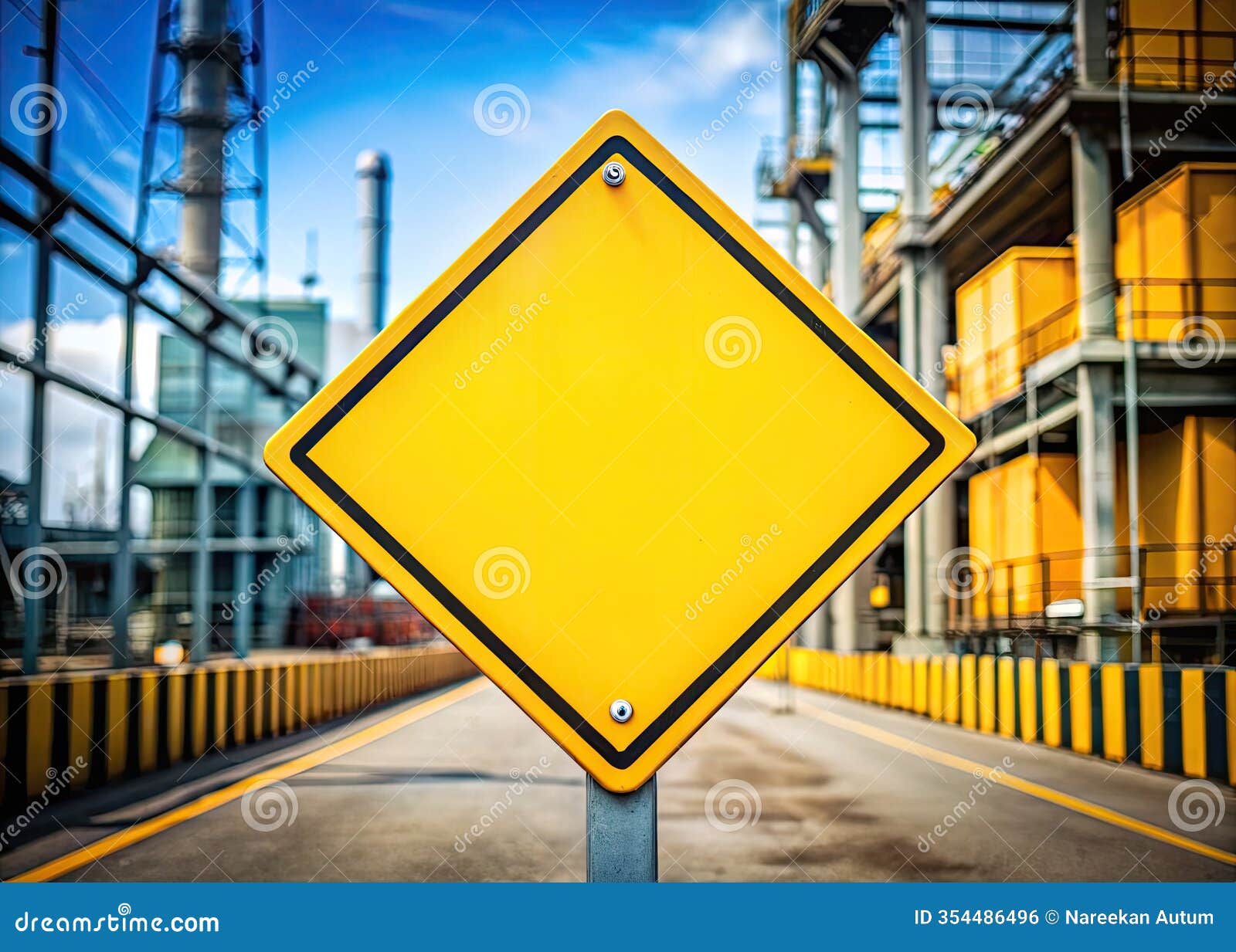 Impactful Yellow Hazard Signs Rule of Thirds Composition for Enhanced ...
