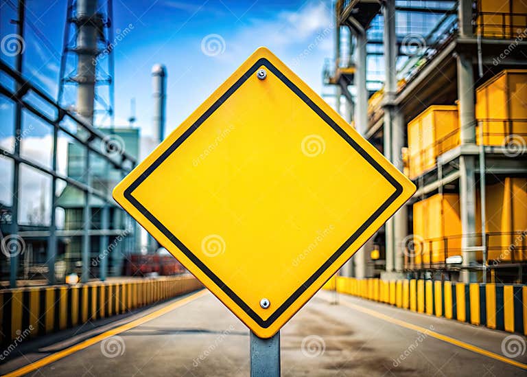 Impactful Yellow Hazard Signs Rule of Thirds Composition for Enhanced ...