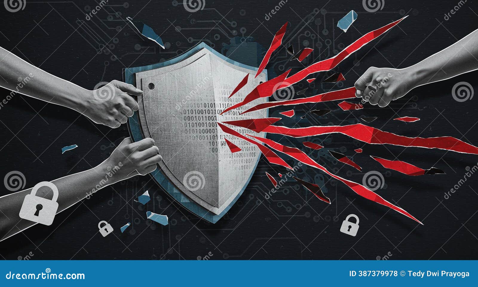 Cybersecurity Breach Warning With SYSTEM HACKED Alert On A Computer ...