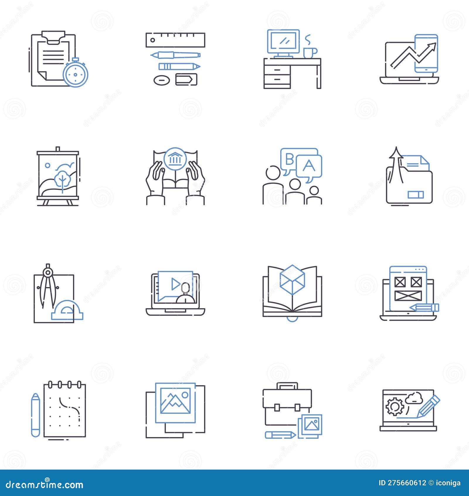 Compendium Line Icons Collection. Encyclopedia, Compendious, Digest ...
