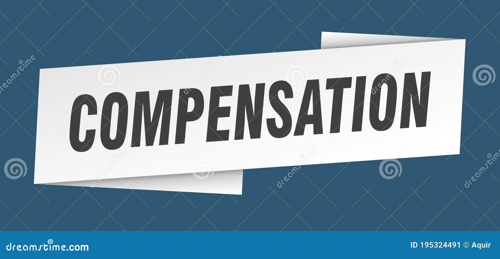Compensation Banner Template. Ribbon Label Sign. Sticker Stock Vector ...