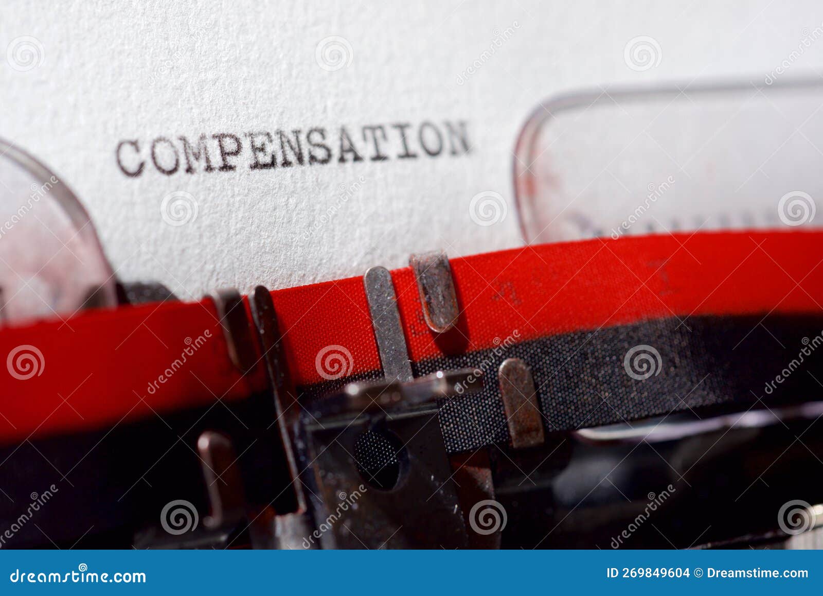 Compensation concept view stock photo. Image of written - 269849604