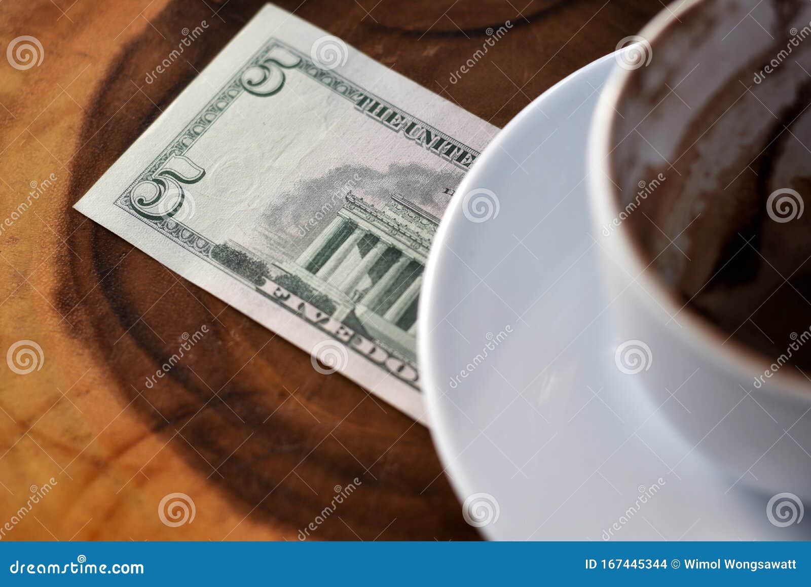 Compensation for Good Service, Money Tip. Stock Photo - Image of ...