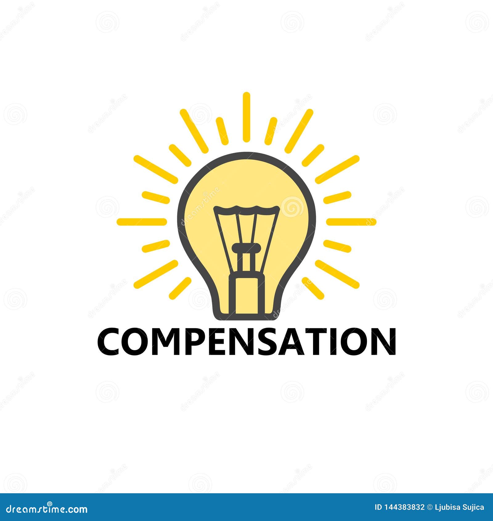 Compensation Icon Vector With Outline Color Style Isolated On White ...