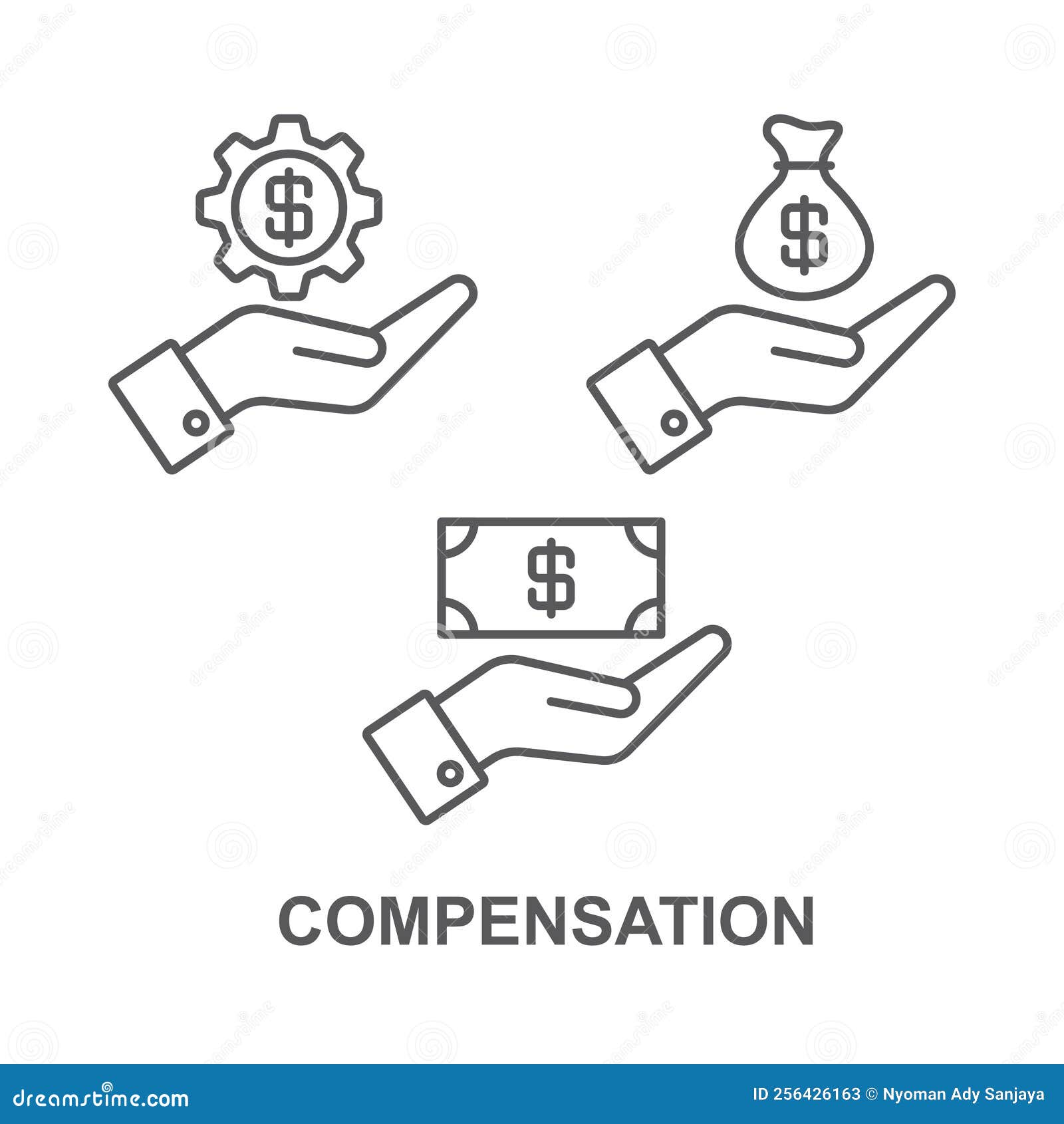 Compensation Icon in Vector. Logotype Stock Vector - Illustration of ...