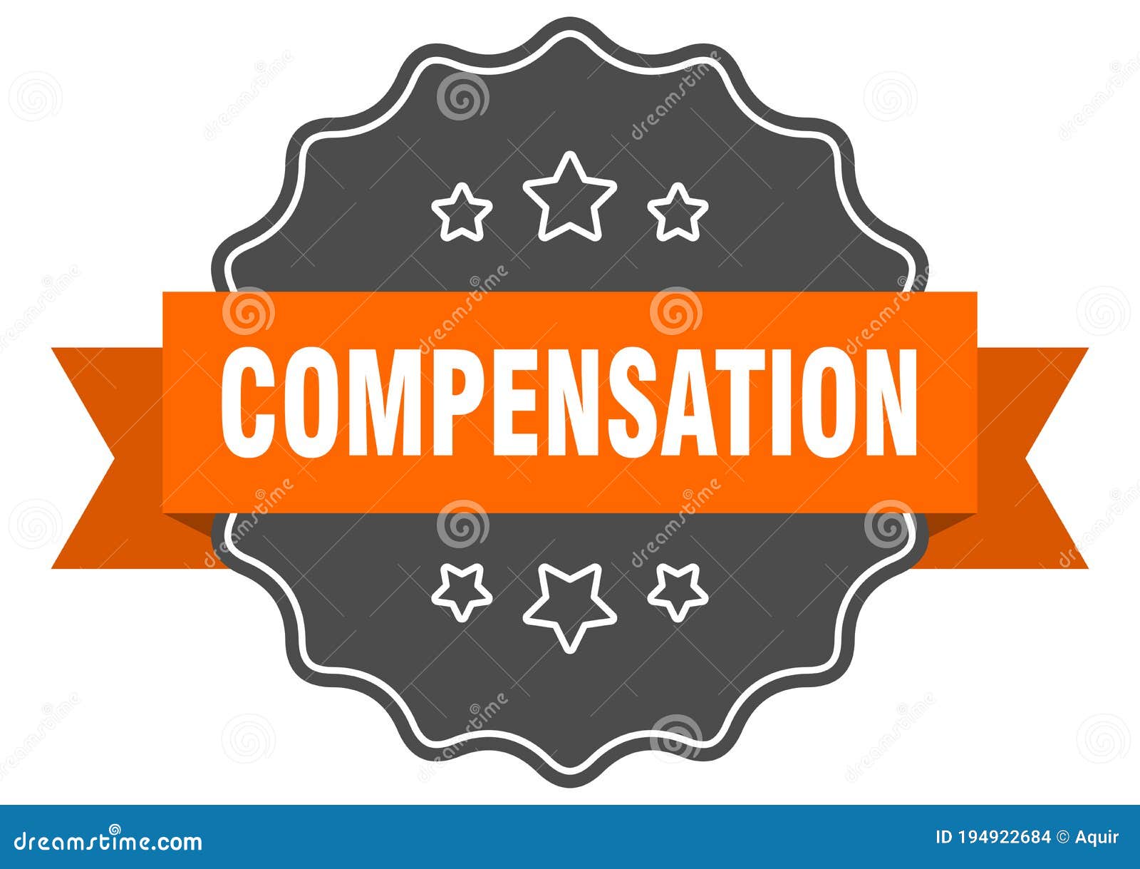Compensation Label. Compensation Isolated Seal. Sticker. Sign Stock ...