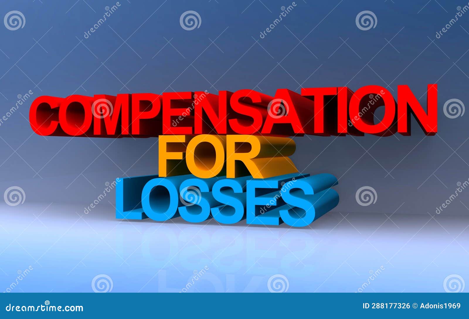 Compensation for Losses on Blue Stock Illustration - Illustration of ...