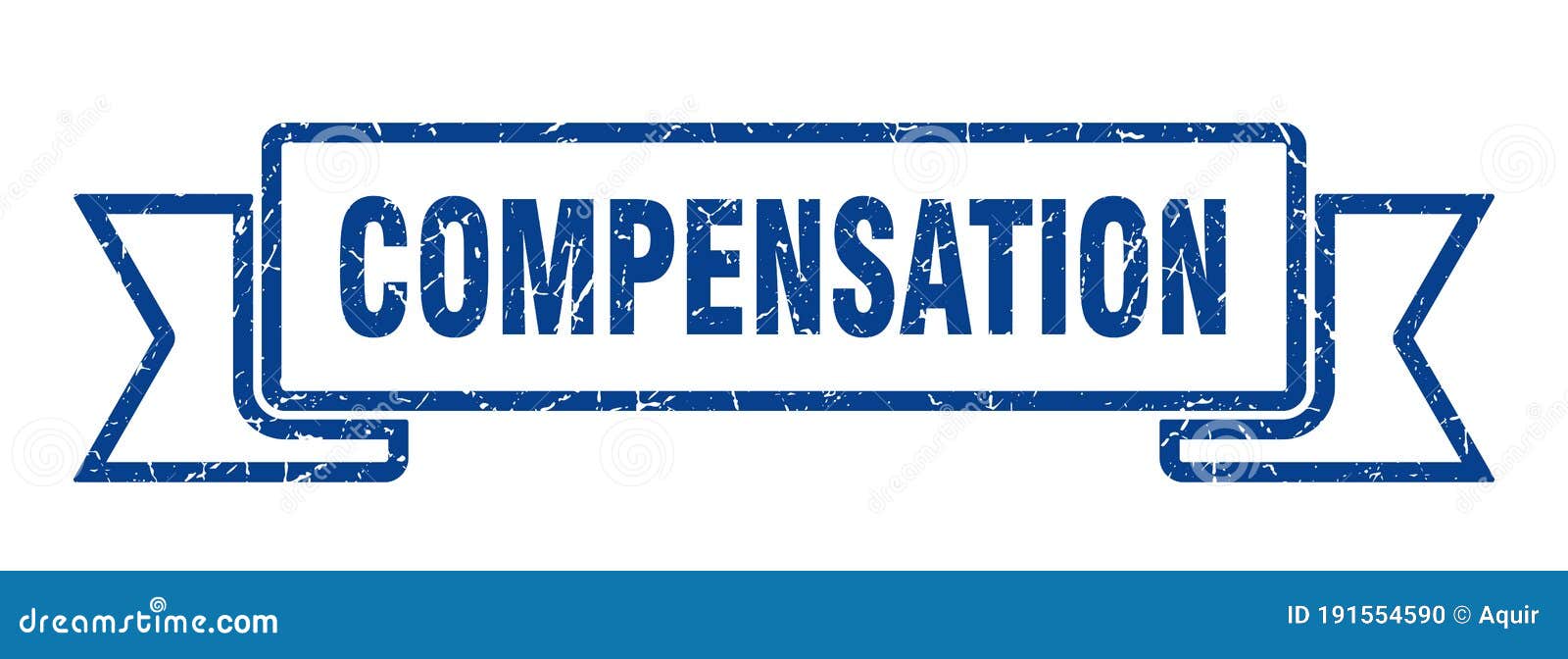 Compensation Ribbon. Compensation Grunge Band Sign Stock Vector ...