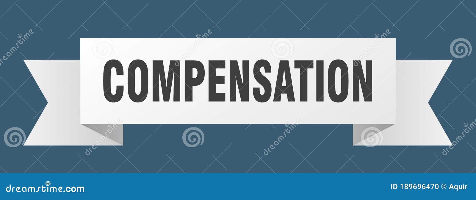 Compensation Ribbon. Compensation Isolated Band Sign Stock Vector ...