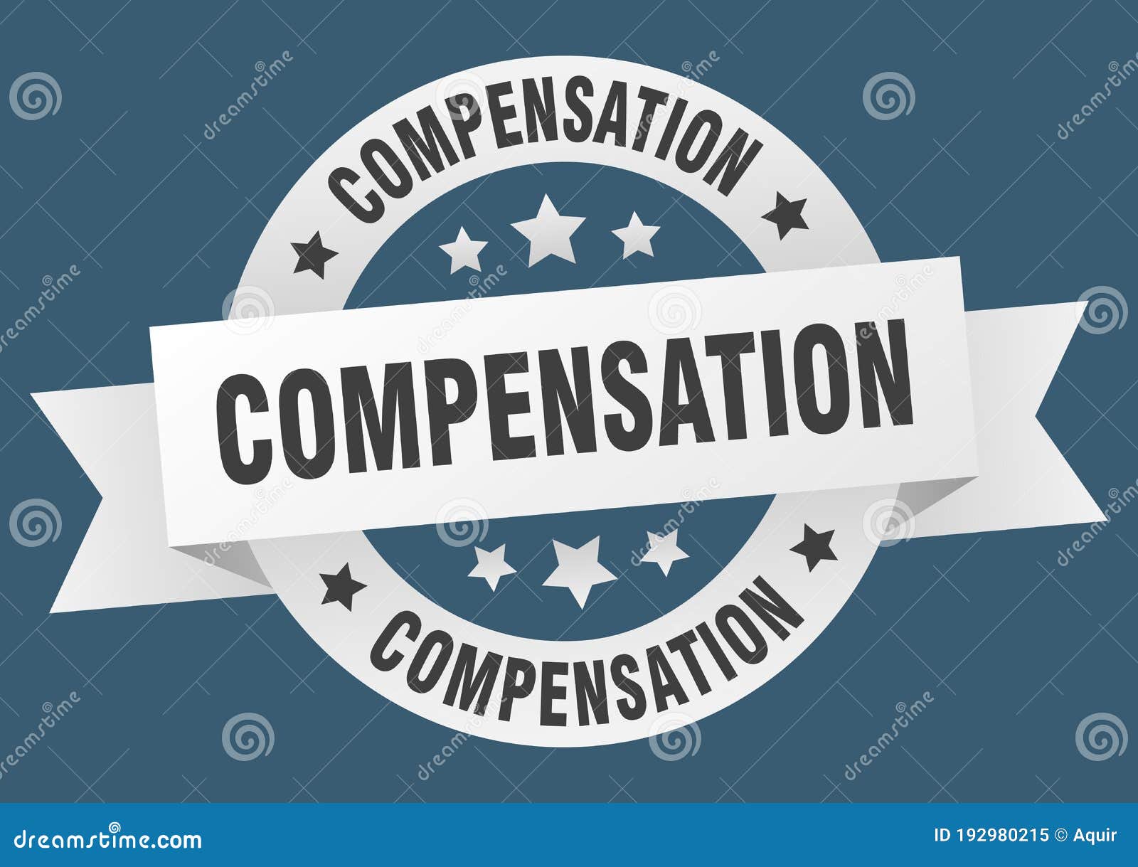 Compensation Round Ribbon Isolated Label. Compensation Sign Stock ...
