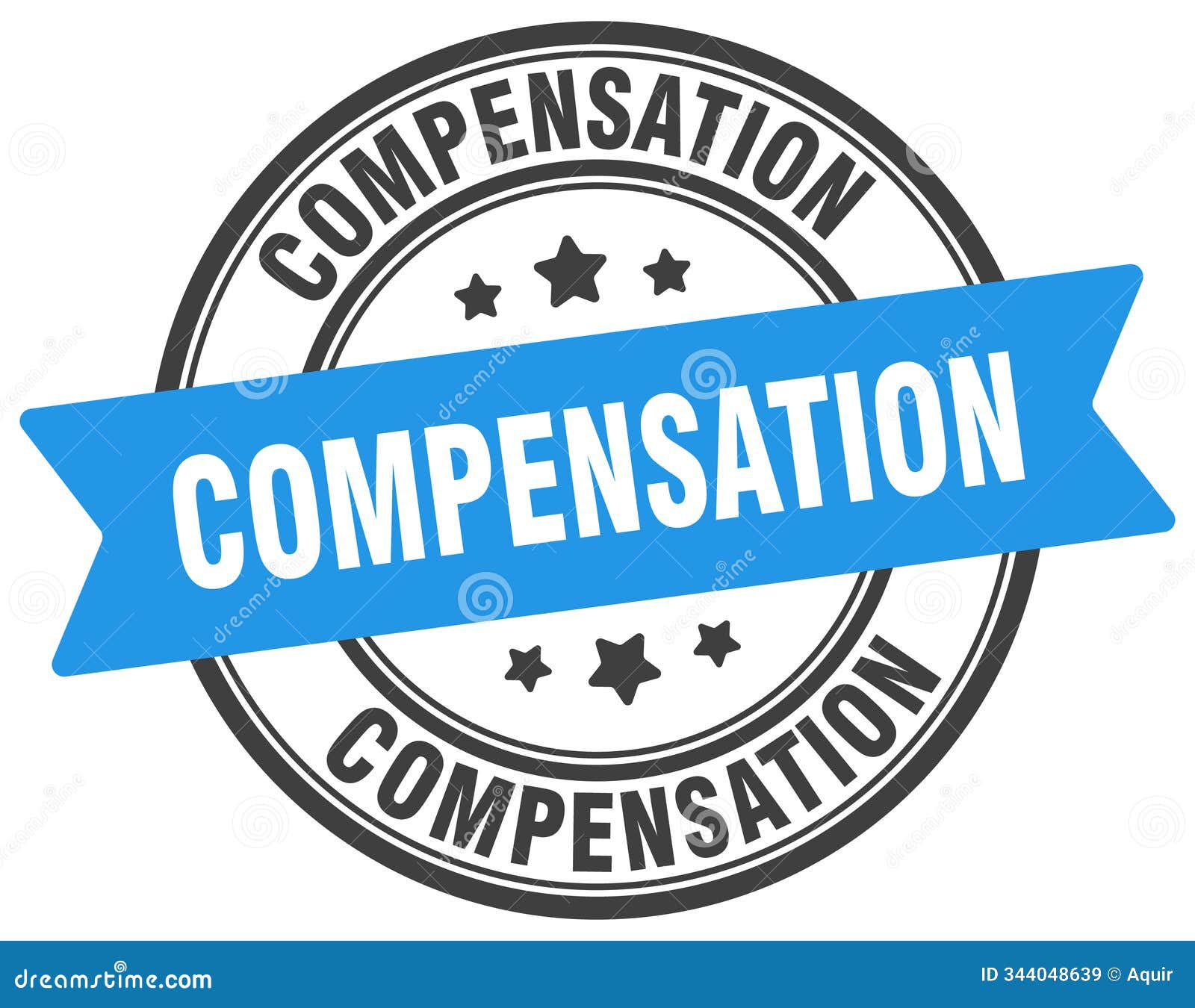 Compensation Stamp. Compensation Label on Transparent Background. Round ...