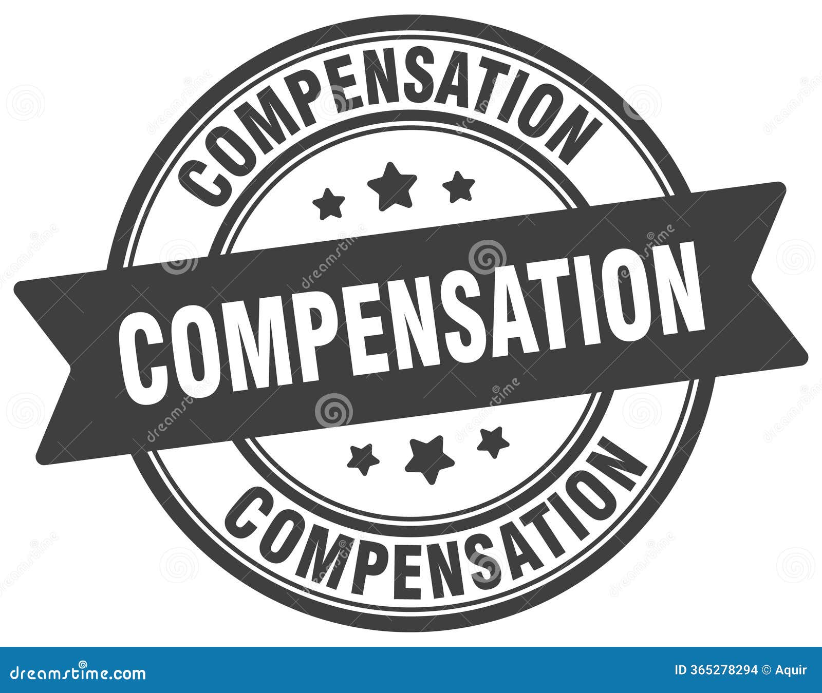Compensation Stamp. Compensation Label On Transparent Background. Round ...