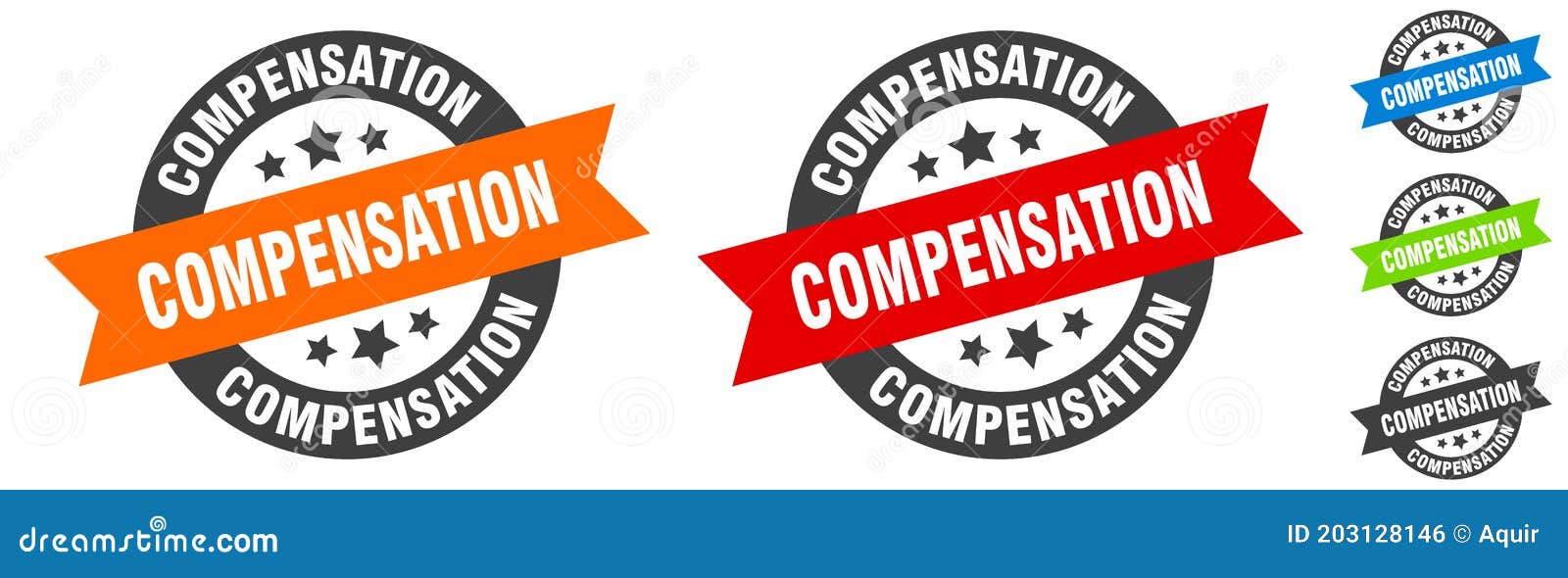 Compensation Stamp. Compensation Round Ribbon Sticker. Tag Stock Vector ...