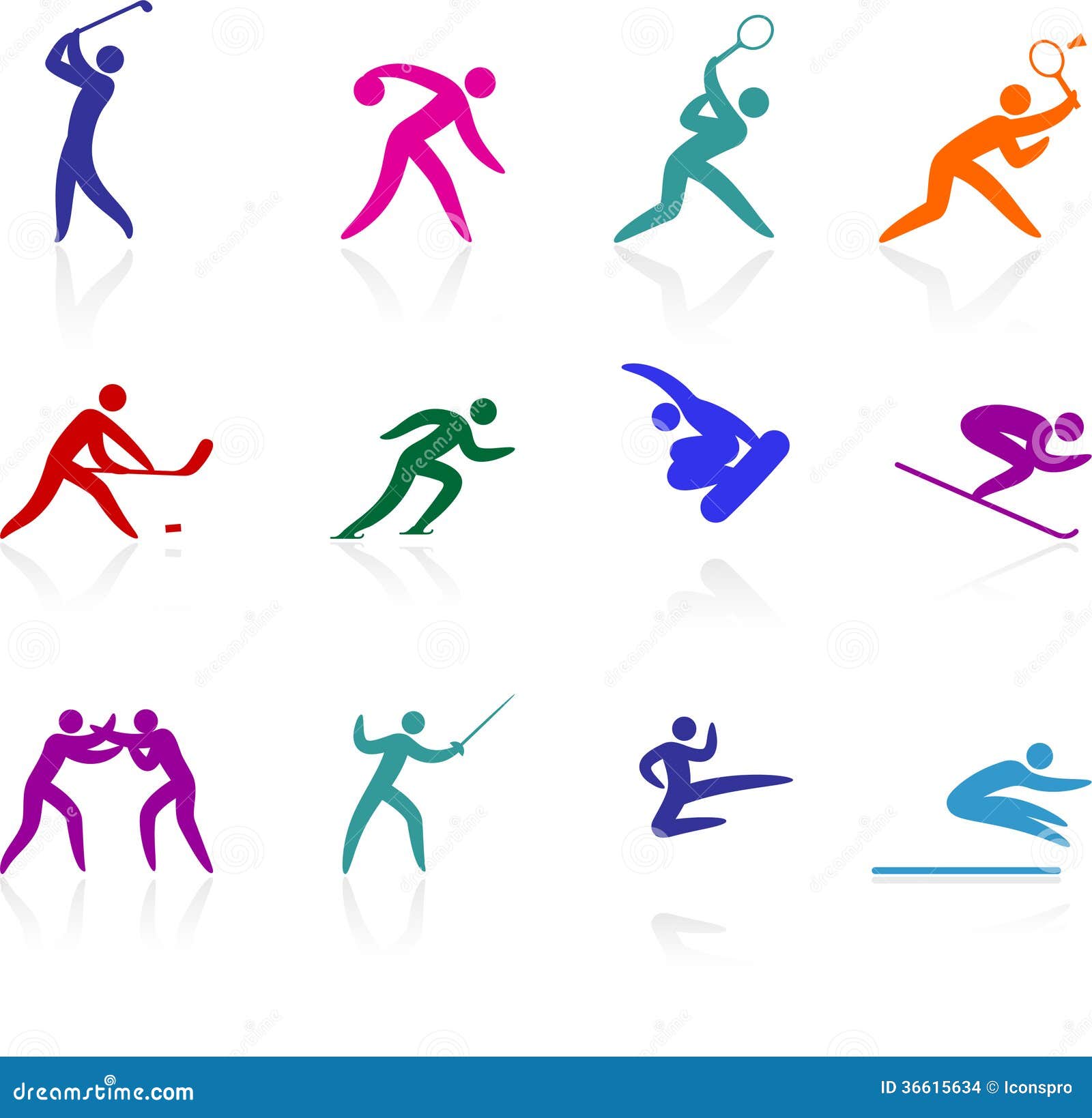 Olympic Sports Vector Line Icons Set. Track, Field, Swimming, Soccer ...