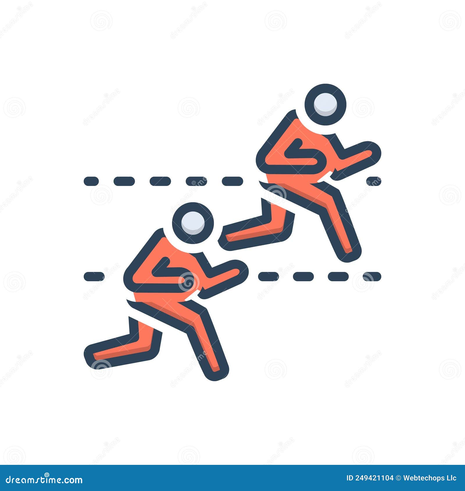 Color Illustration Icon for Compete, Race and Game Stock Illustration ...
