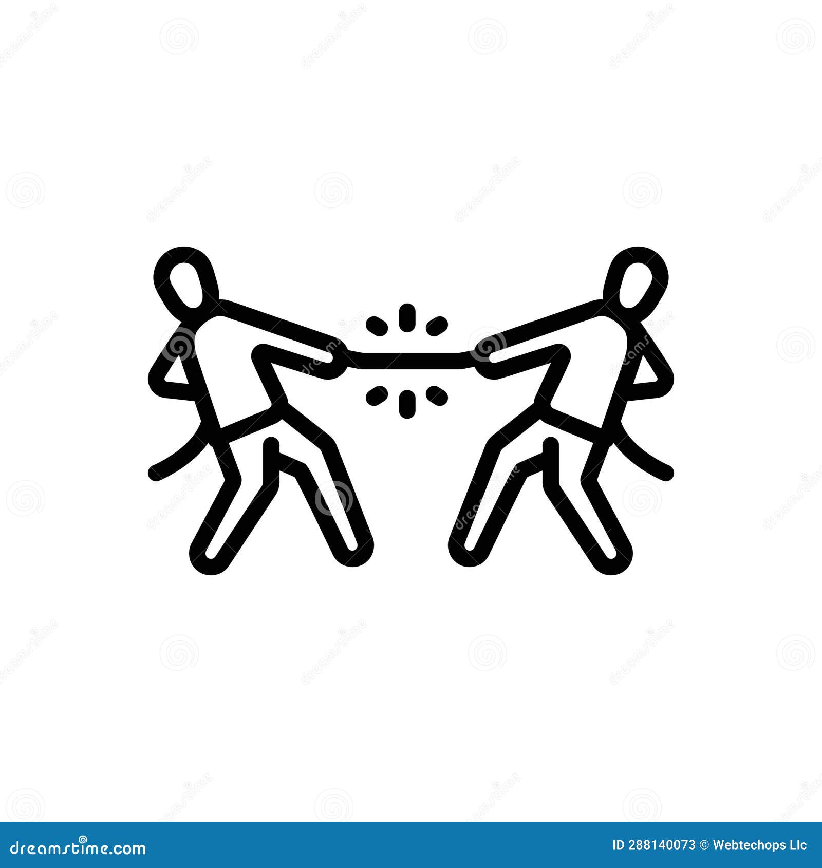 Black Line Icon for Compete, Take Part and War Stock Vector ...