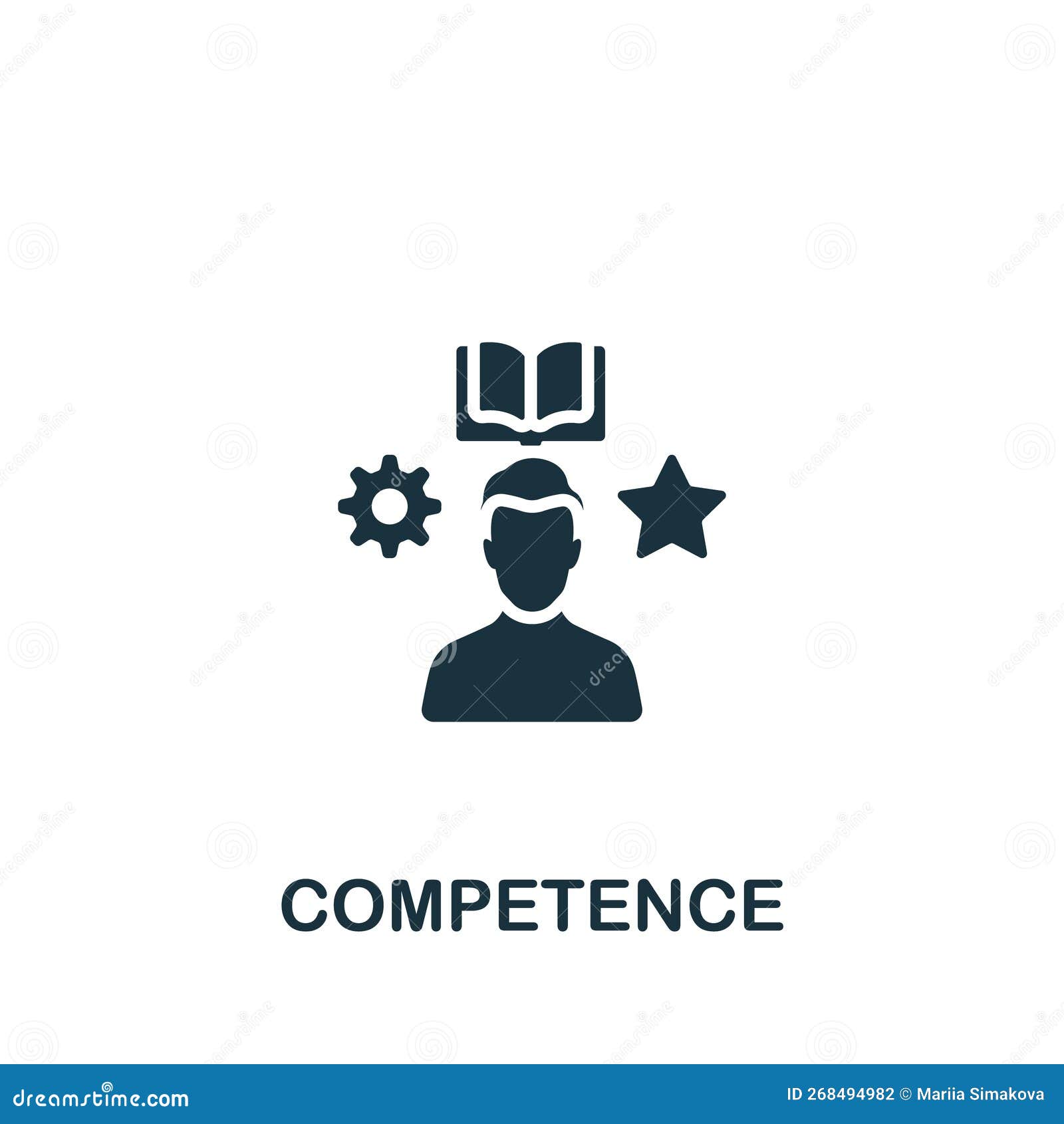 Competence Icon. Monochrome Simple Sign from Core Values Collection ...