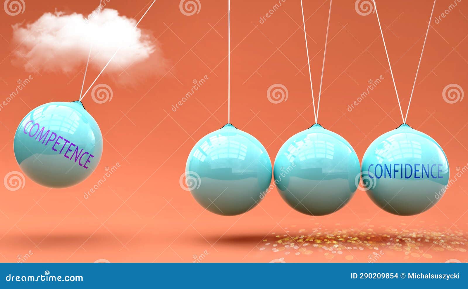 Competence Leads To Confidence. a Metaphor in Which Competence Gives ...