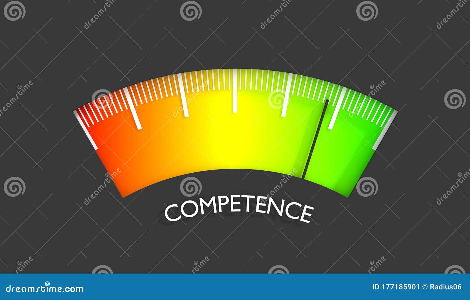 Competence level measuring stock illustration. Illustration of counter ...