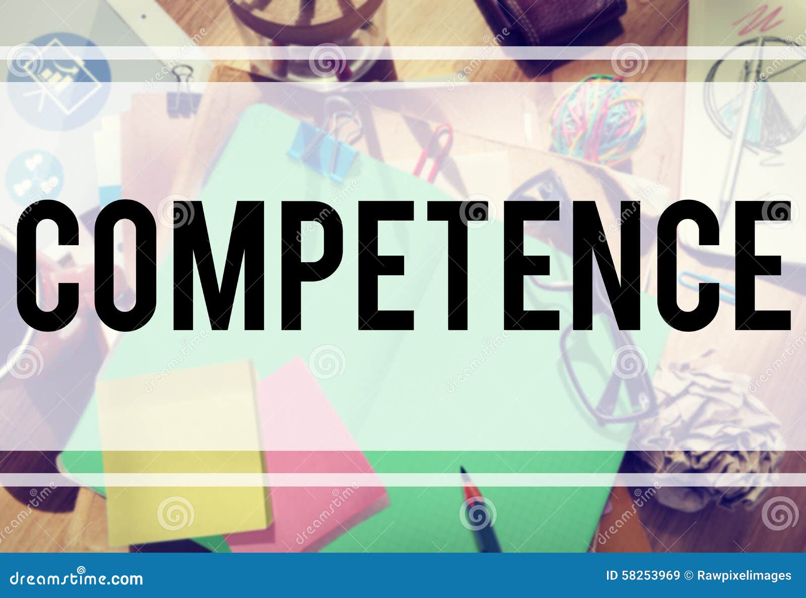 Competence Skill Ability Proficiency Accomplishment Concept Stock Image ...