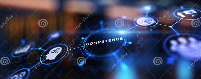 Competence Skill Personal Development Business Concept on Virtual ...
