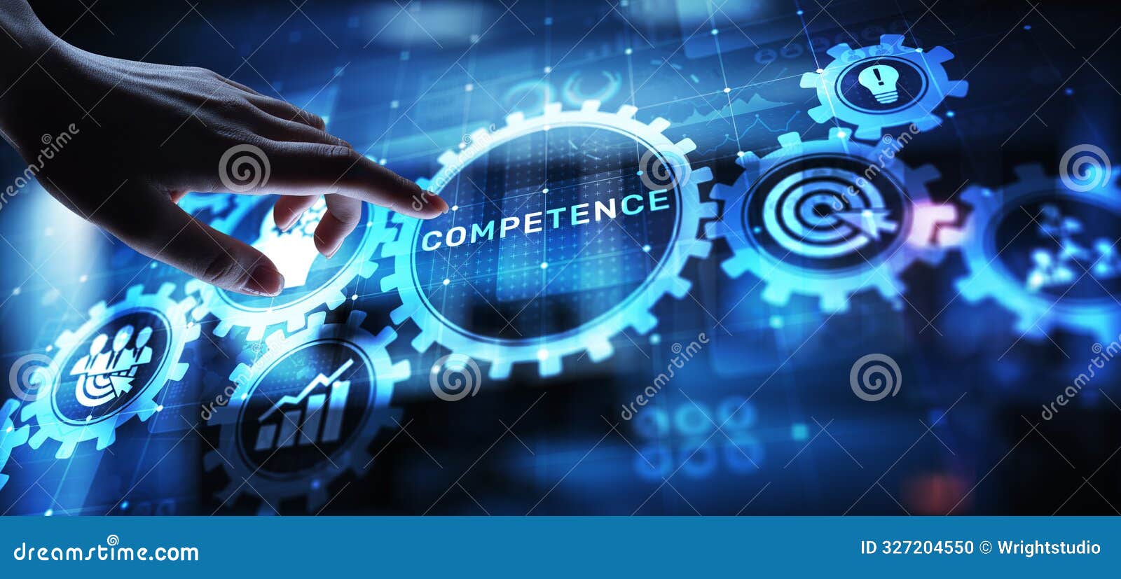 Competence Skill Personal Development Business Concept on Virtual ...