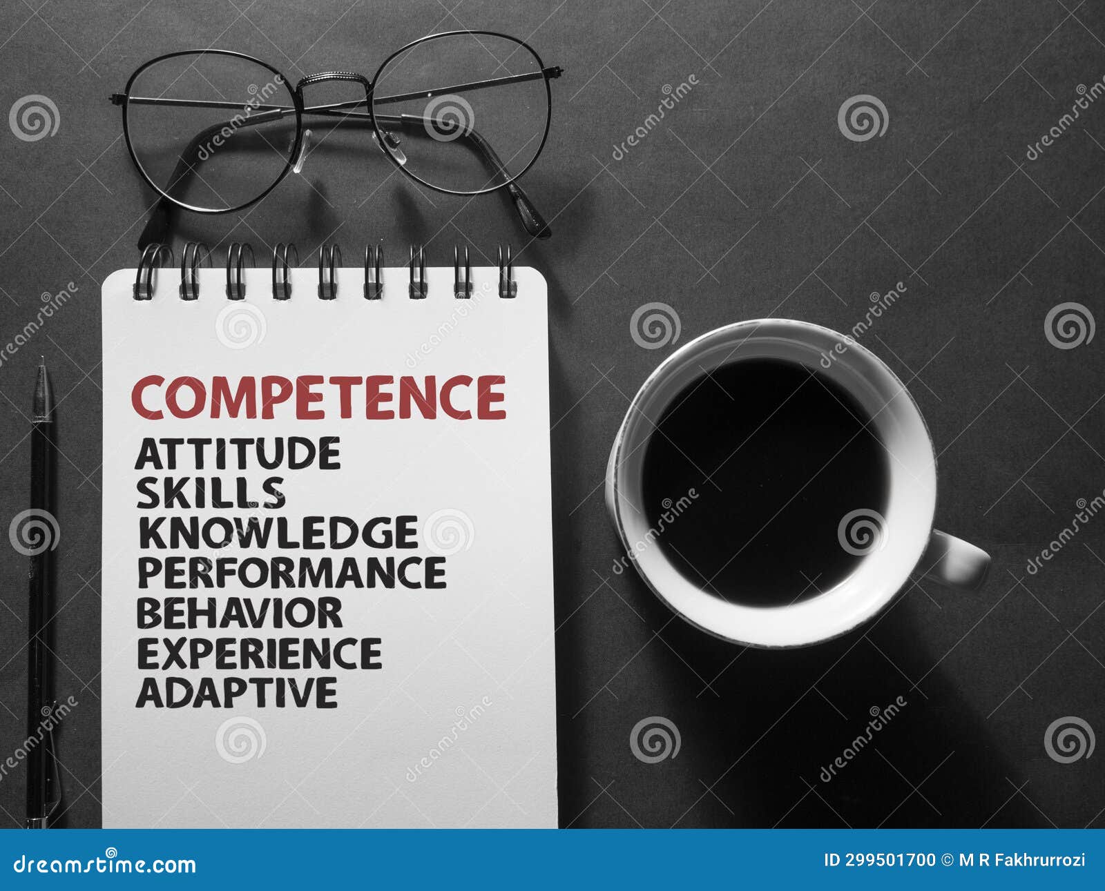 Competence Text Diagram, Business Term Self Improvement Stock Photo ...