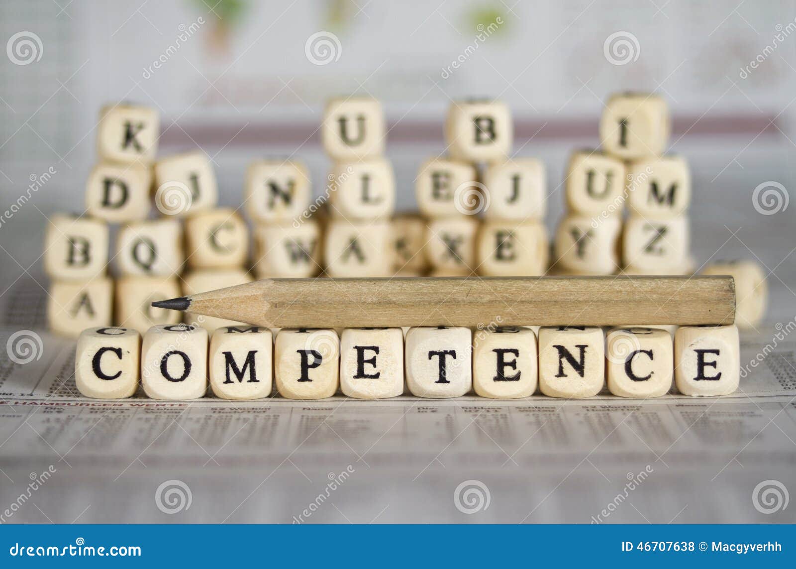 Competence stock photo. Image of education, pencil, newspaper - 46707638